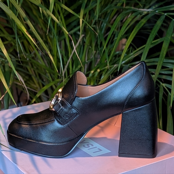 Lisa Vicky | Shoes | Black Platform Loafers With Chunky Heel | Poshmark